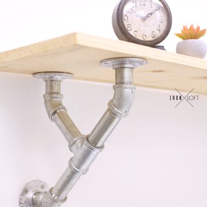 Industrial Pipe Corbel Shelf Bracket Kit 1 Inch Pipe - Etsy