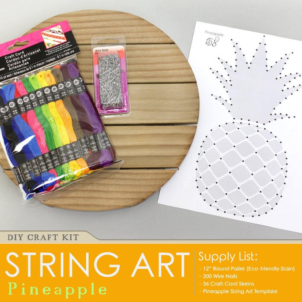 DIY Pineapple String Art Wood Pallet Sign Kit - Etsy