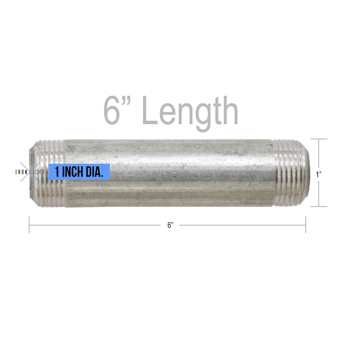 Industrial 6 Pipe Hardware 1 Inch Dia | Etsy