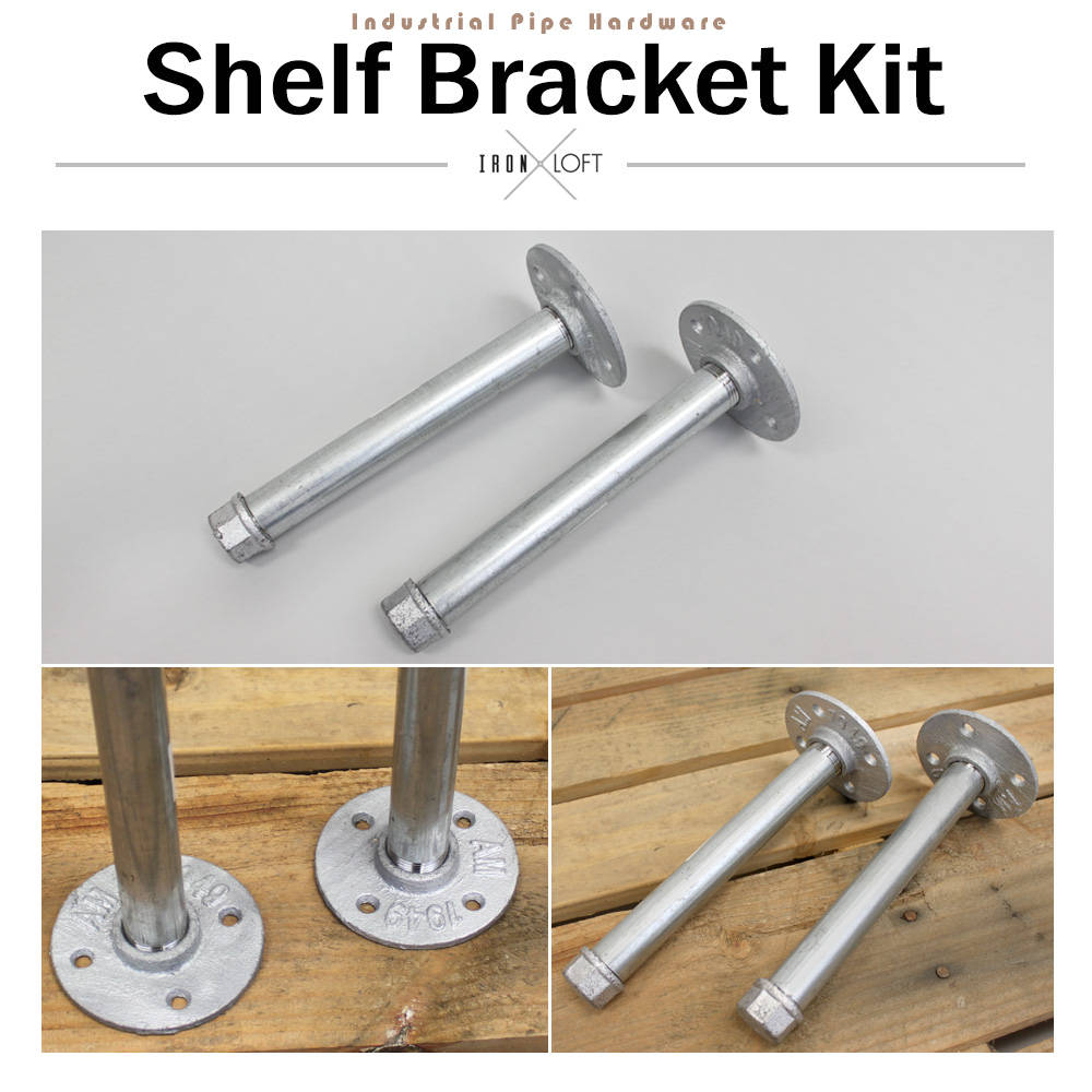 Industrial Pipe Hardware Shelf Bracket Kit - Etsy