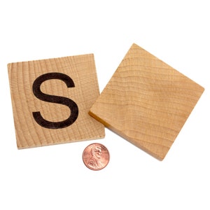 2" Square Wood Alphabet Tiles - Please Describe in Notes Letter ...