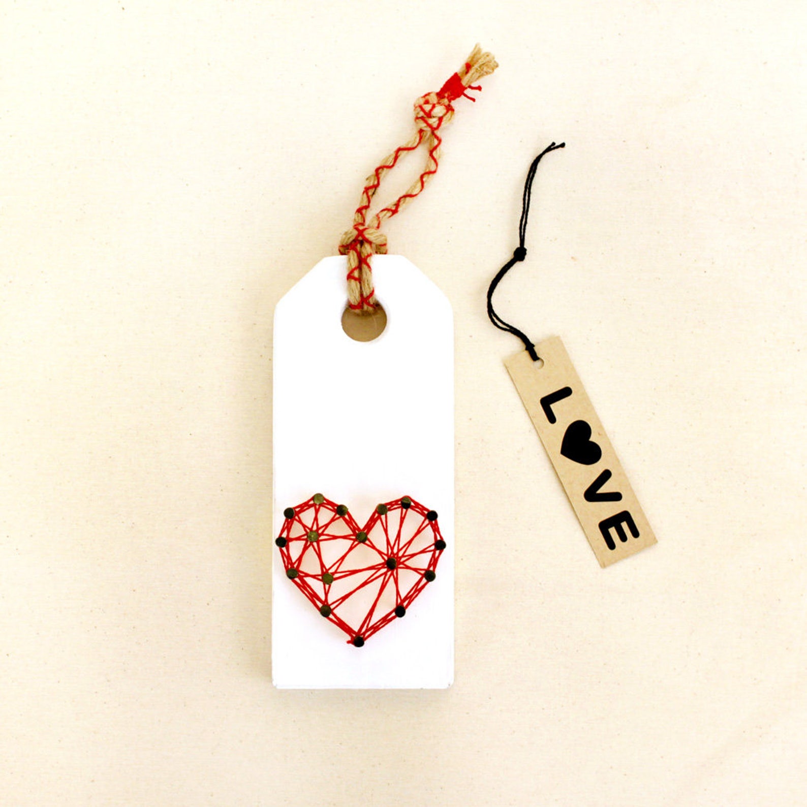 DIY Geometric Heart String Art Kit Three Large Wood Hanging - Etsy