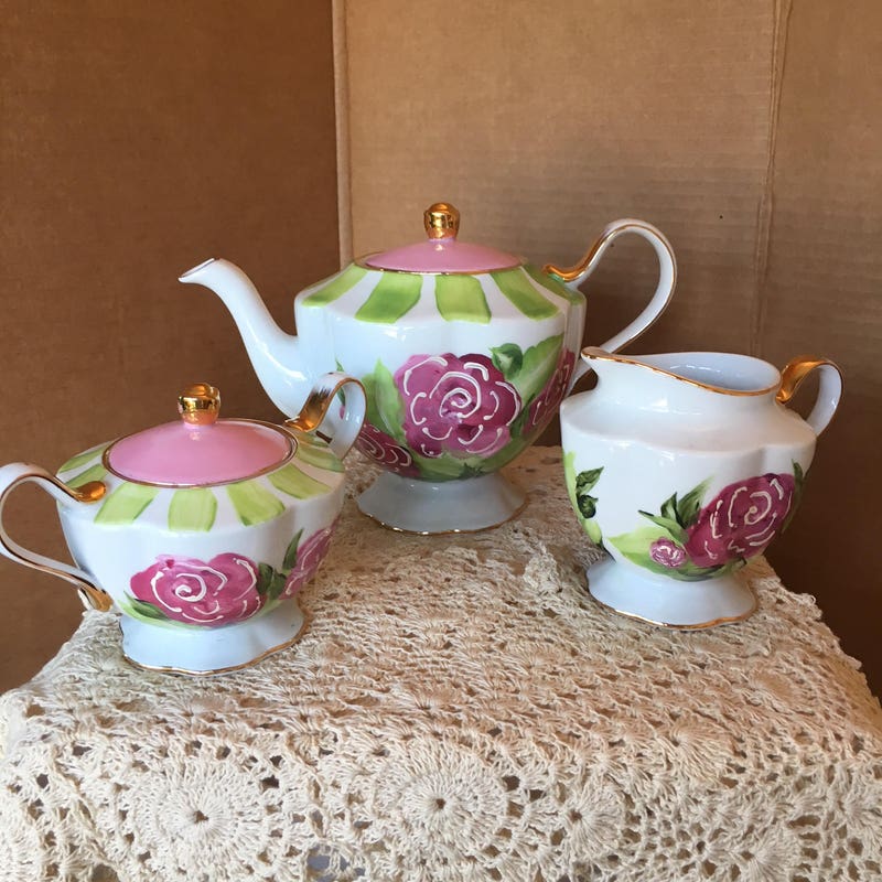 Hand Painted Tea Pot - Etsy