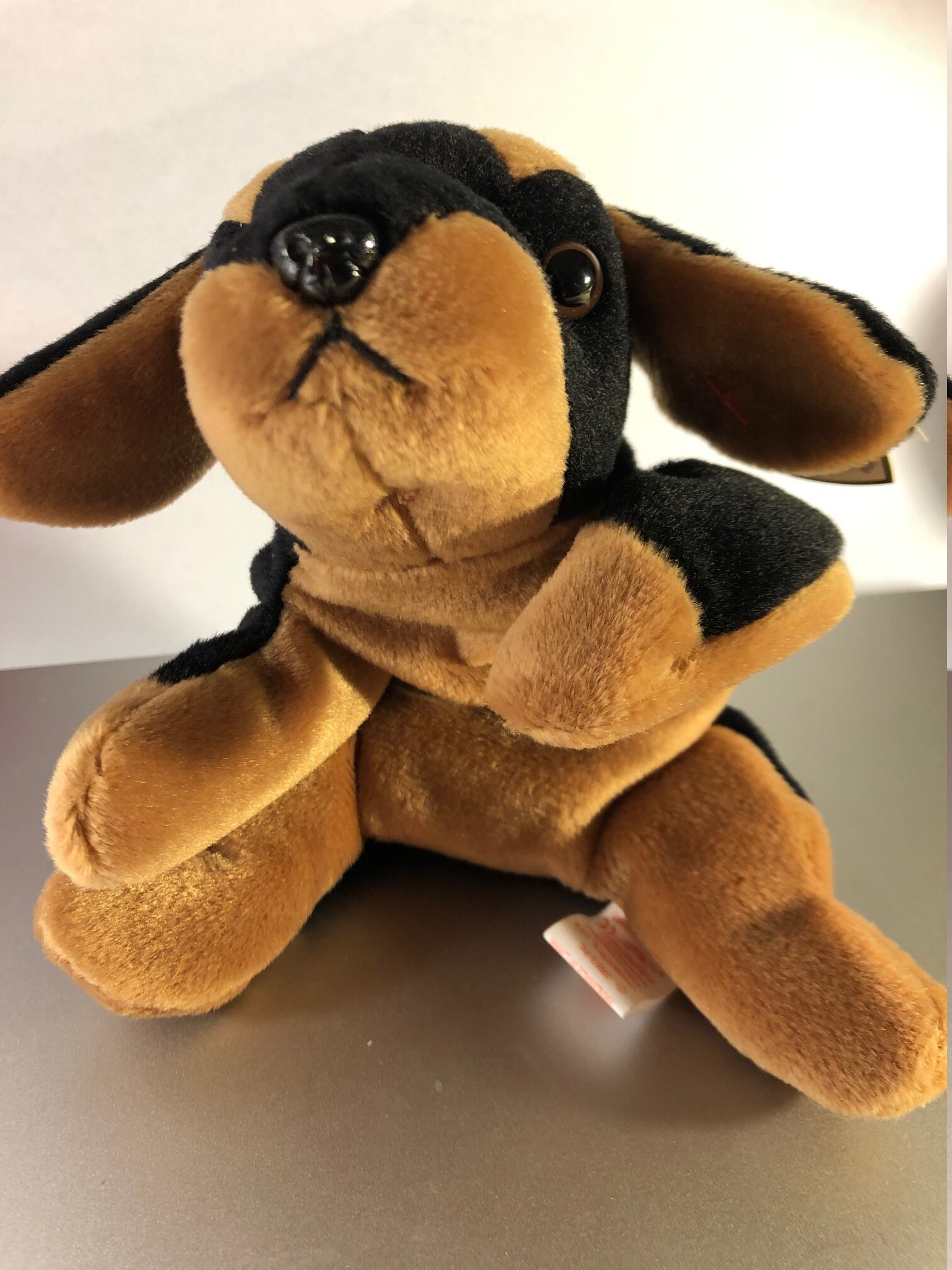 Beanie Baby Doby. Black and Brown Doberman. Cute Black Eyes and Nose ...