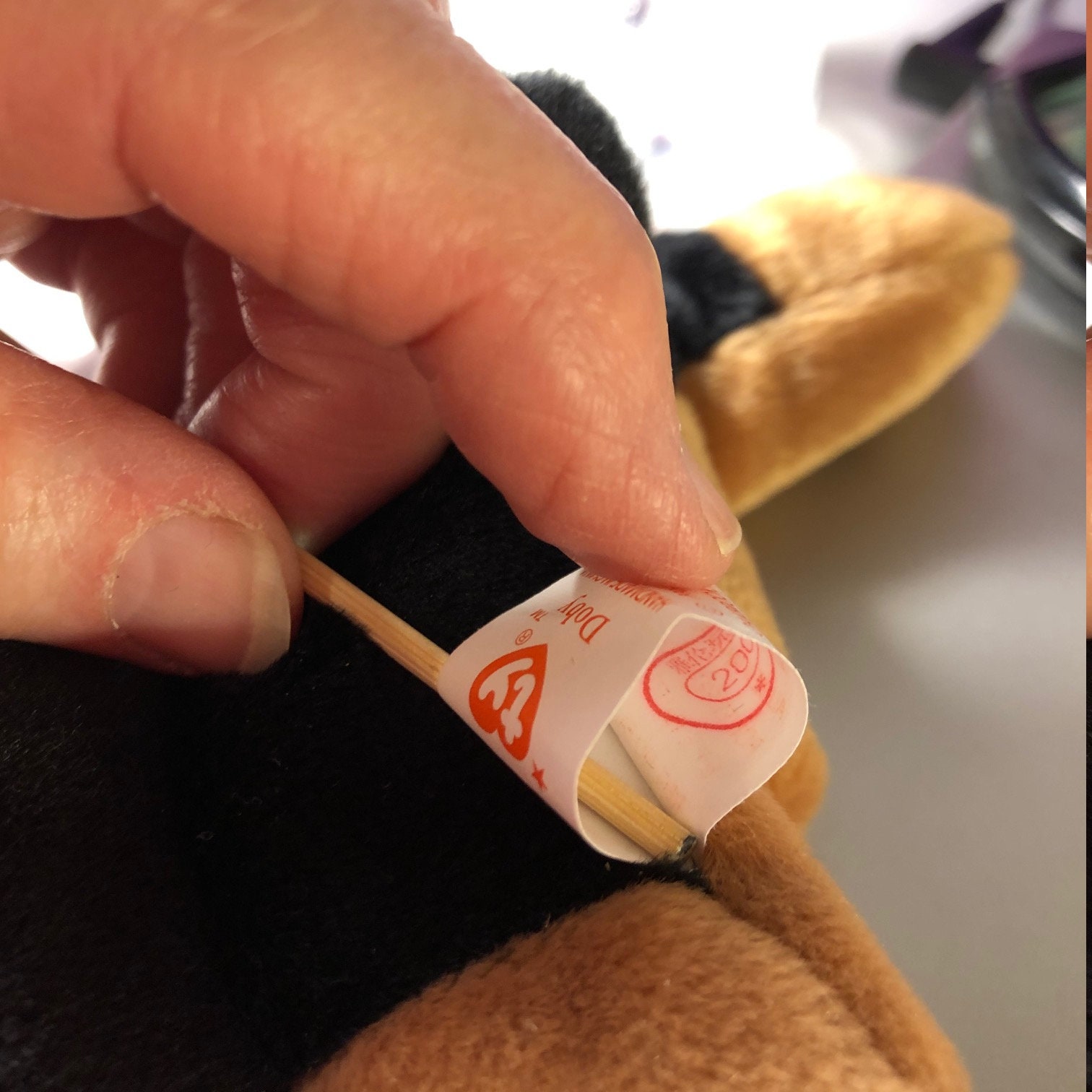 Beanie Baby Doby. Black and Brown Doberman. Cute Black Eyes and Nose ...