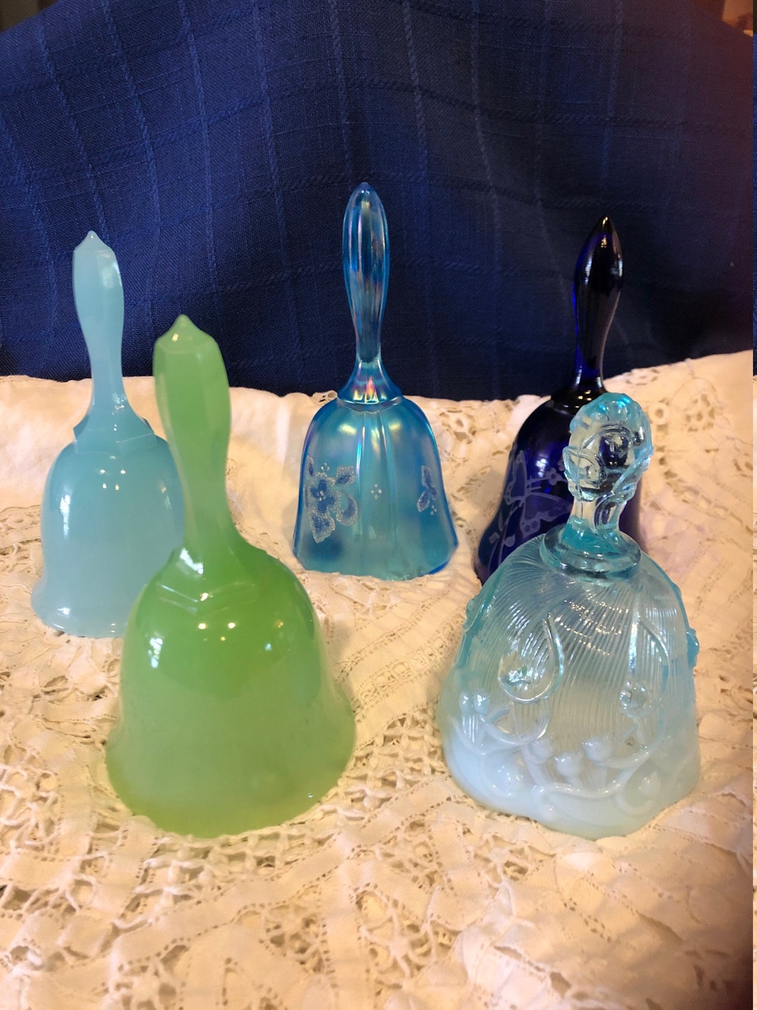 Fenton Collectable Bells. One of Each . Hand Made. Variety of Colors ...