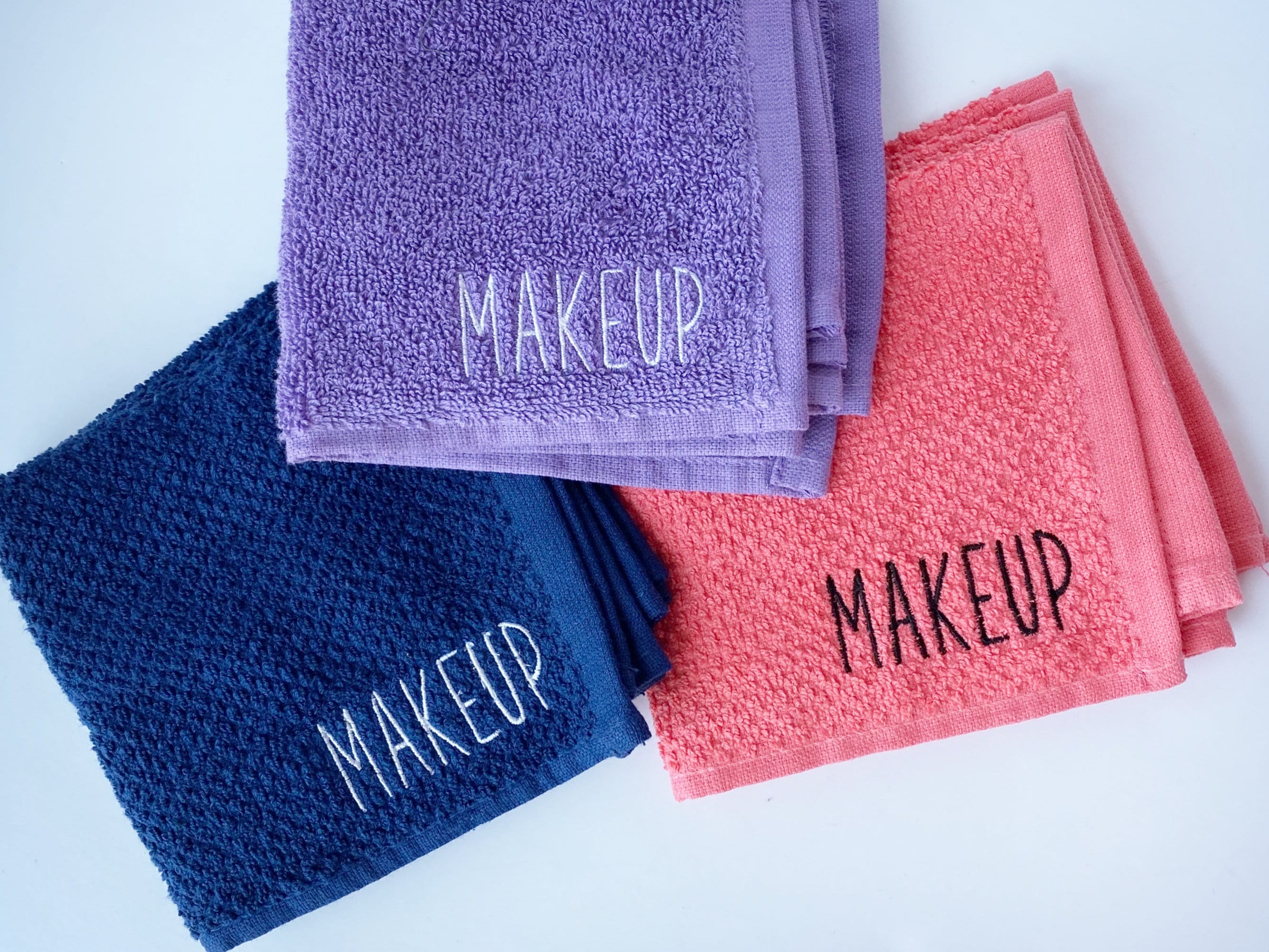 Makeup Wash Cloth Embroidered Makeup Removal Personalized - Etsy