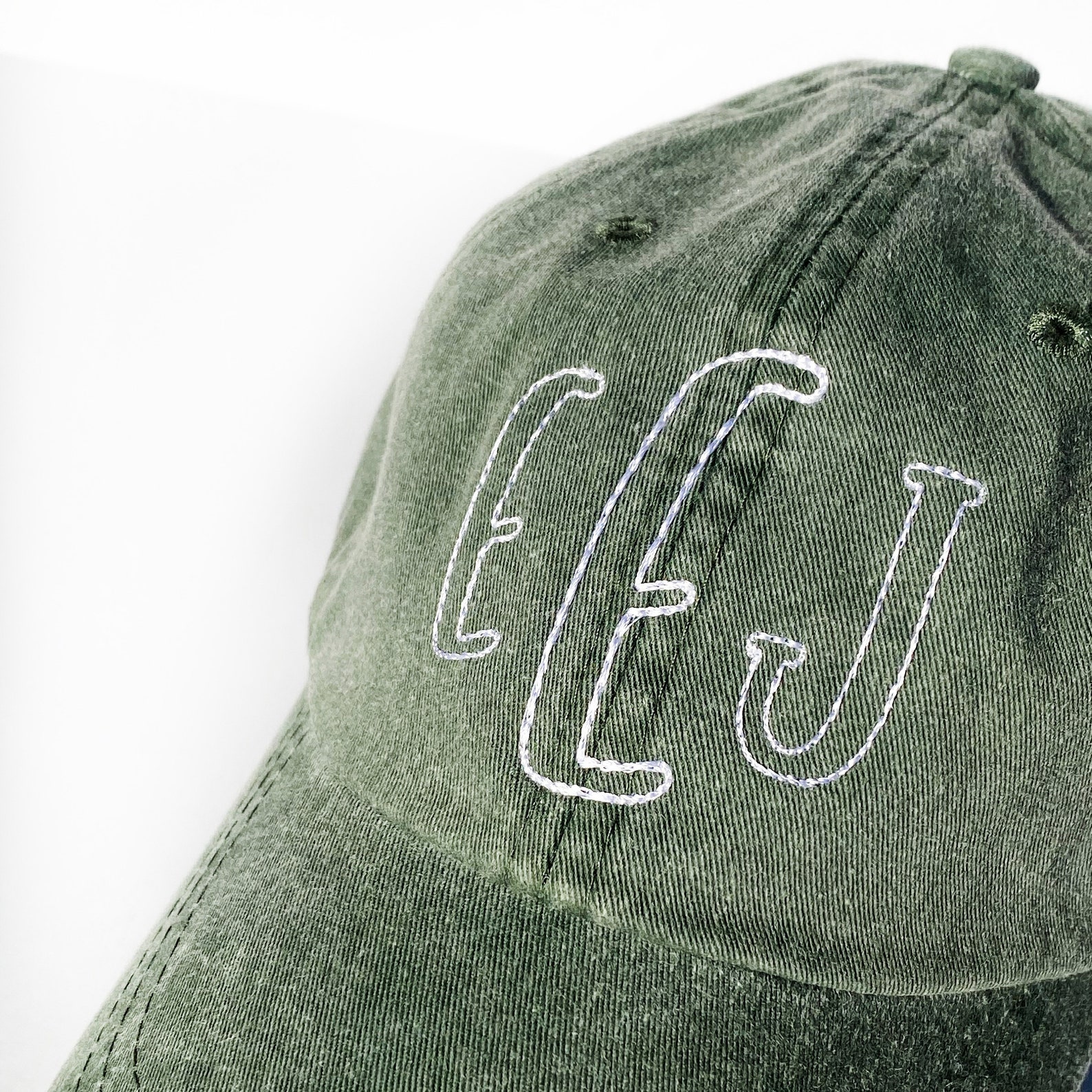 Fishtail Monogram Hat Personalized Baseball Cap Monogram | Etsy