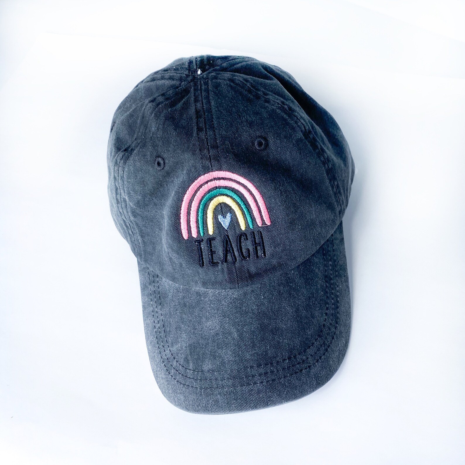 Teacher Hat Rainbow Teach Hat Personalized Cap New Teacher | Etsy