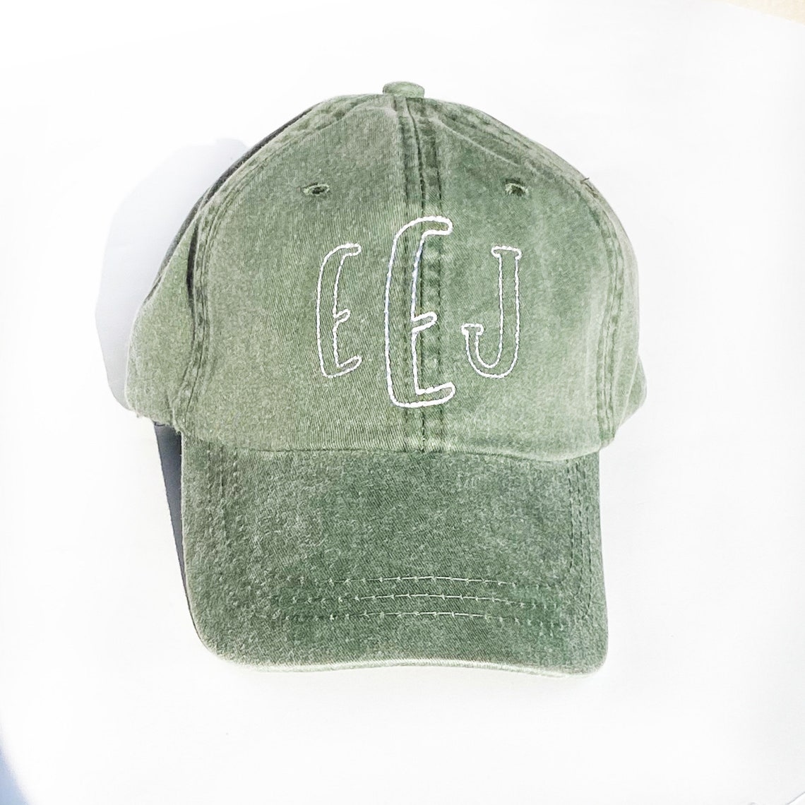 Kids Minimalist Monogram Hat, Personalized Baseball Cap, Monogram Kids ...