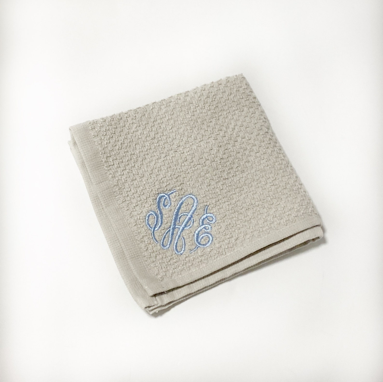 Monogrammed Wash Cloth, Personalized Bathroom Decor, Custom Kids Towel ...