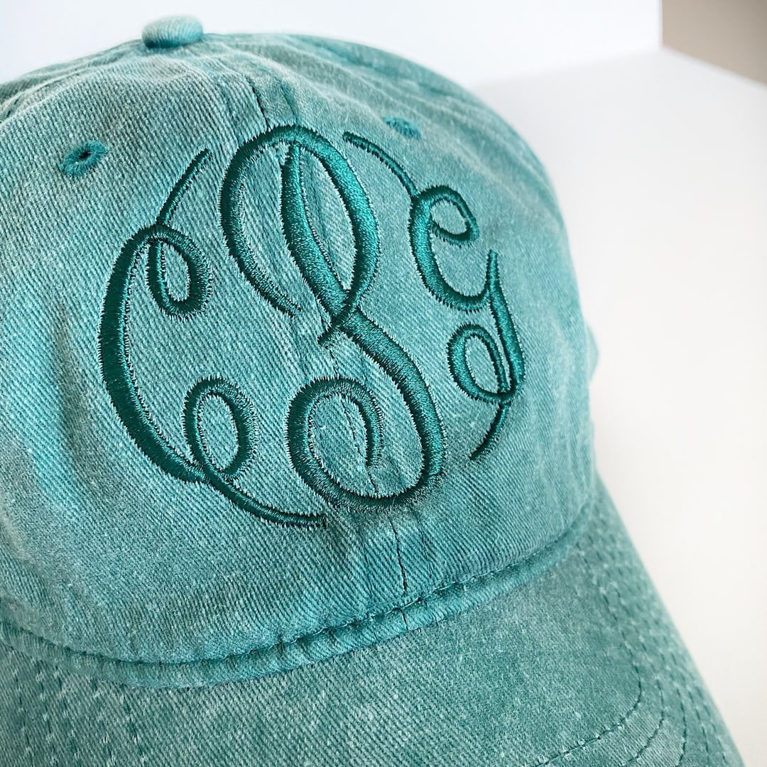 Script Monogram Hat, Personalized Baseball Cap, Monogrammed Women's ...