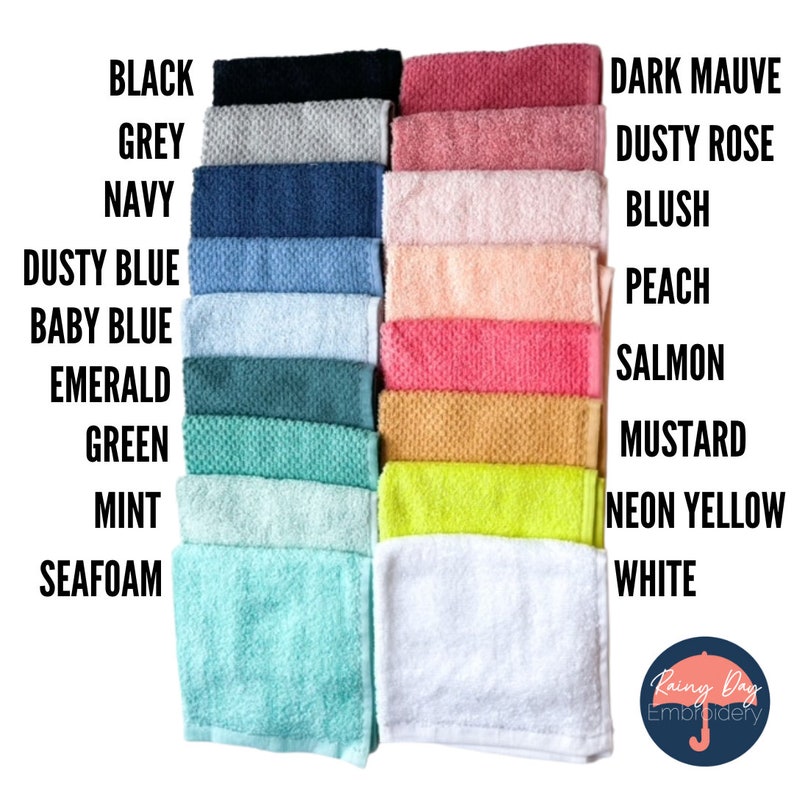 Makeup Wash Cloth, Embroidered Makeup Removal, Personalized Bathroom ...