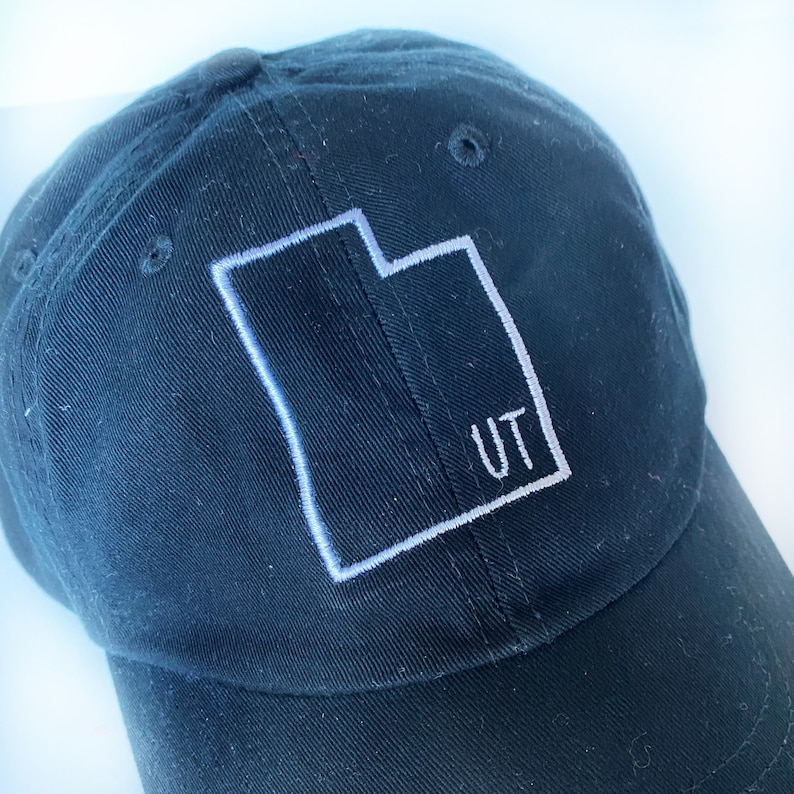 Utah State Hat, Monogrammed Hat, Utah Girl Hat, State Outline Cap ...