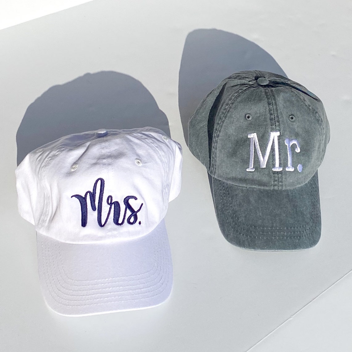 Mr. and Mrs. Hat Set Personalized Newlywed Gift Couples Dad | Etsy