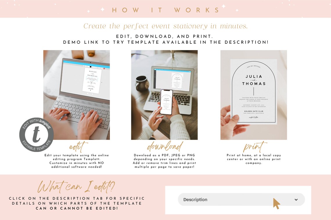 Display Shower Insert Editable Black and White Unwrapped - Etsy