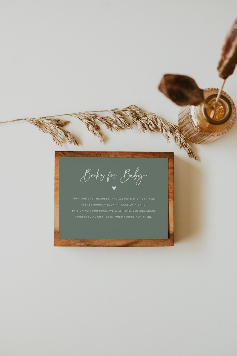 AVERY Sage Green Baby Shower Invitation Suite Template Oh | Etsy