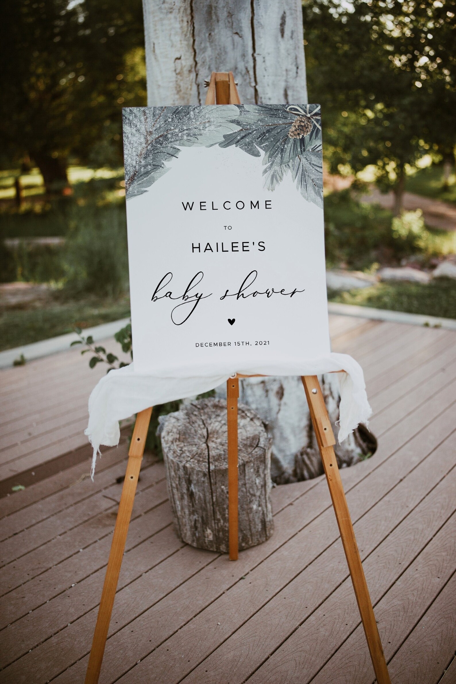 EVERLY| Winter Baby Shower Welcome Sign, Winter Baby Shower, Editable ...