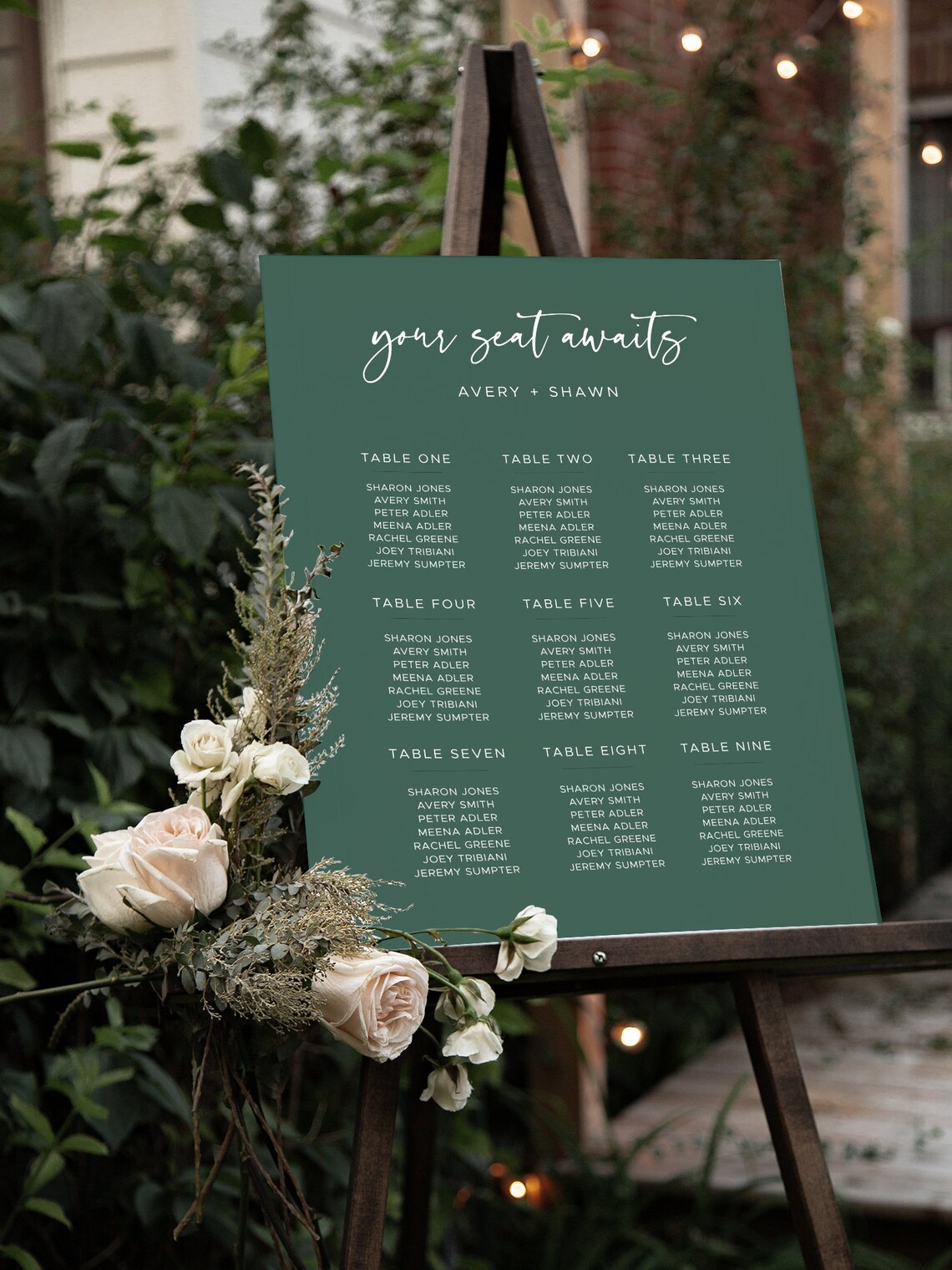 Printable Seating Chart Template Editable Seating Chart Sign - Etsy