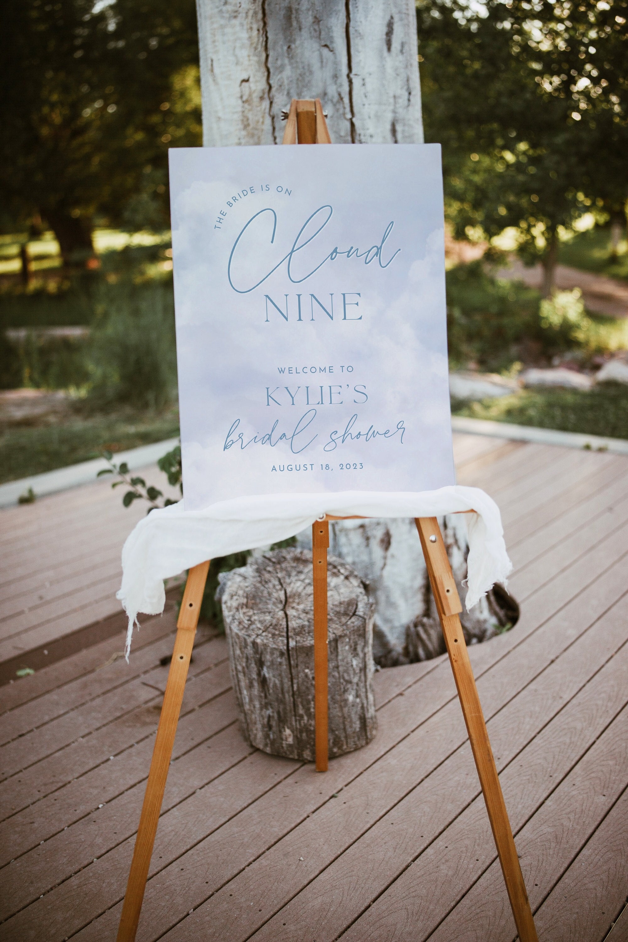 REESE | EDITABLE the Bride is on Cloud Nine Bridal Shower Welcome Sign ...