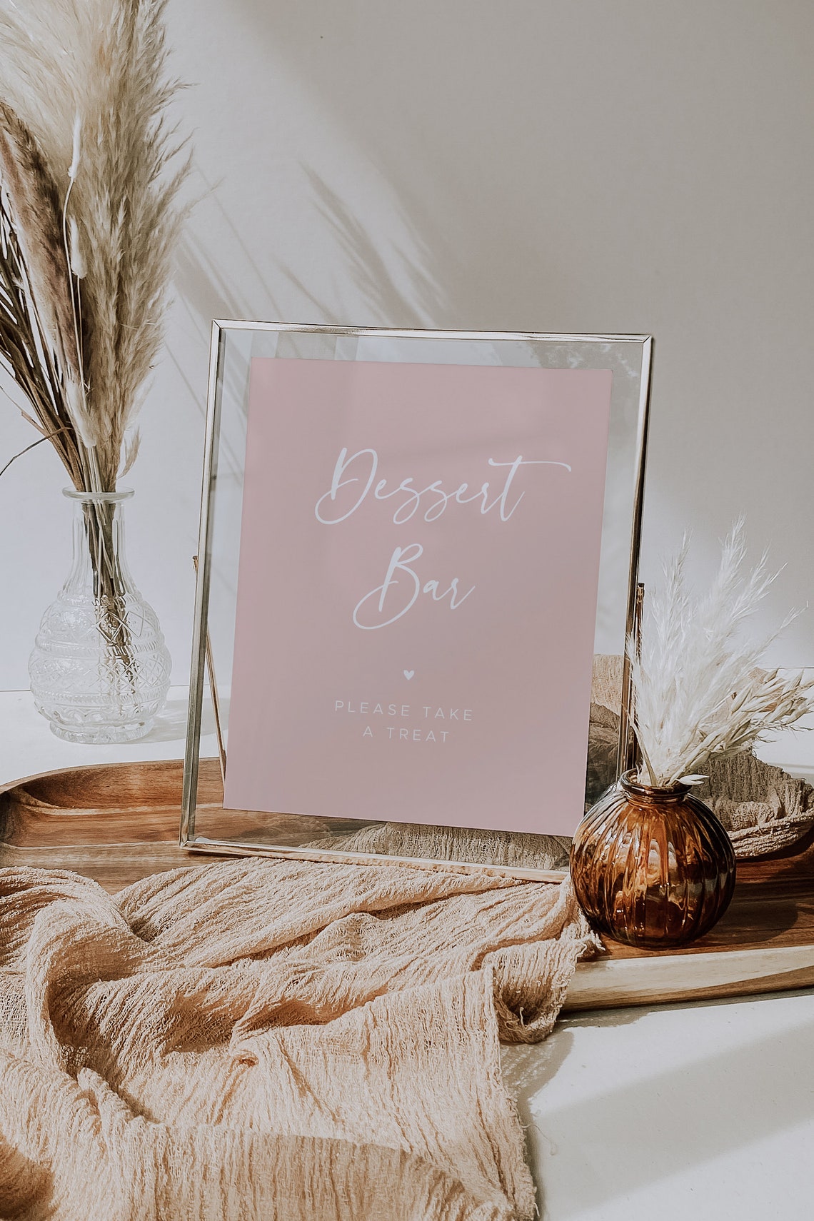 Blush Pink Dessert Bar Sign Pink Baby Shower Printable Sign - Etsy