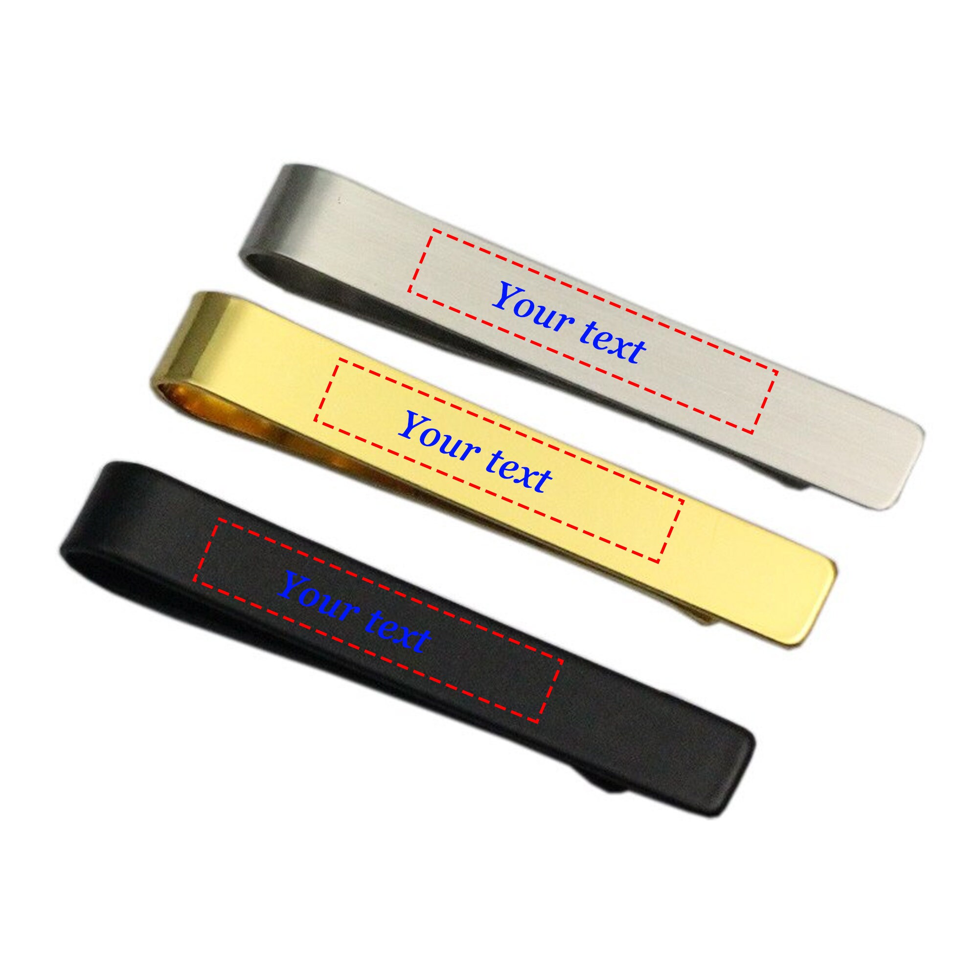 Stainless Steel Custom Personalized Tie Clips Name Tie Clip | Etsy