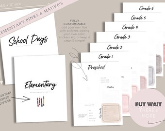 Learning Printable School Memory Book K-12 Memories Homeschool ...