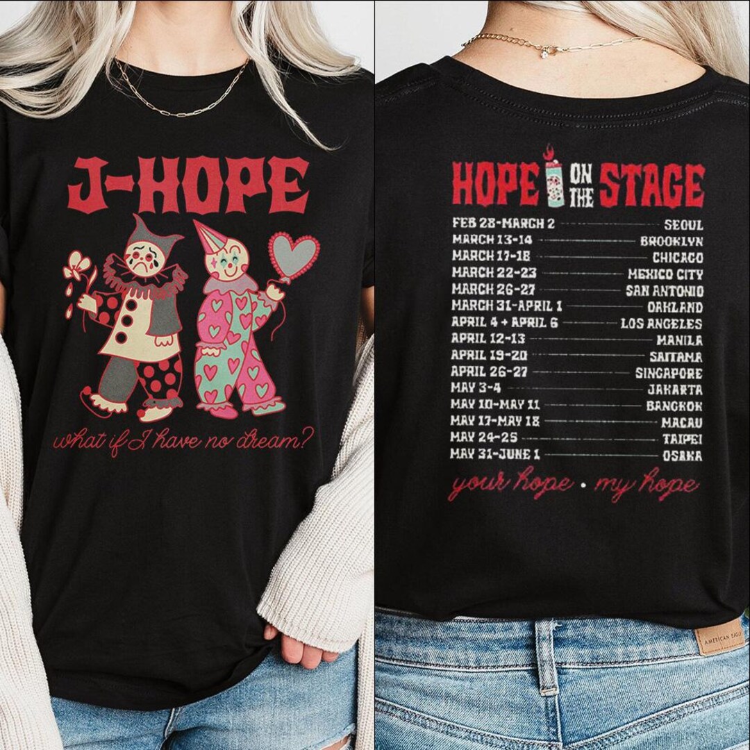 JHOPE Tour Shirt Hope on the Stage World Tour Sweatshirt Fanmade Jung ...