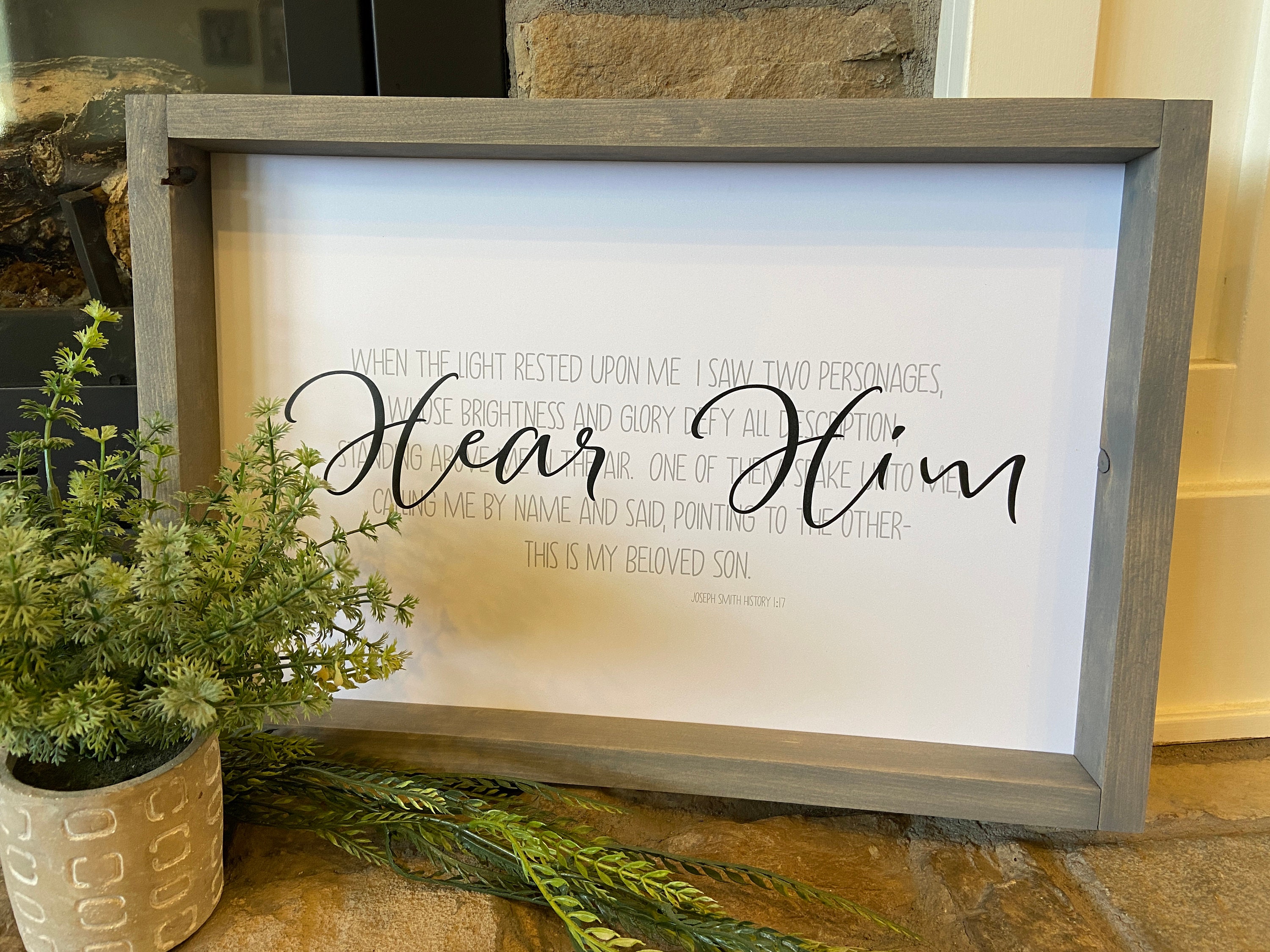 Hear Him, LDS Wall Art, Printable Quote, LDS Printable, LDS Quotes ...