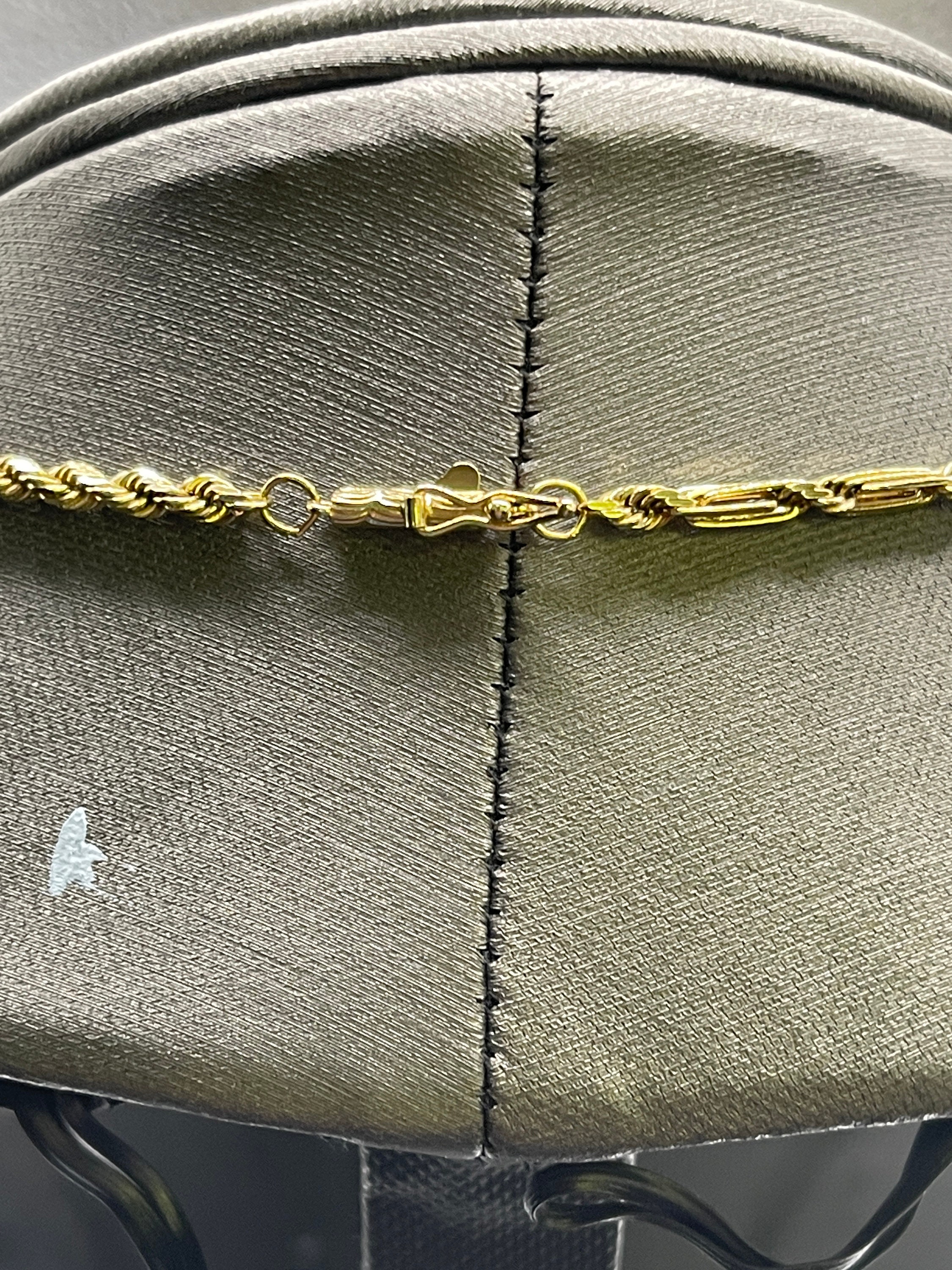 Ladies or Gents 14 Karat Yellow Gold Figaro Rope Solid Link Rope Chain ...
