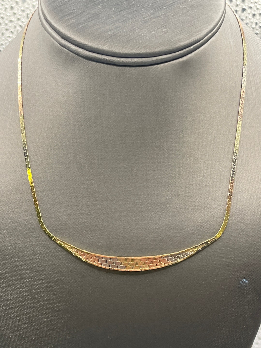 Ladies 14 Karat Tri-colored Gold Necklace | Must Have Gold | Women's ...