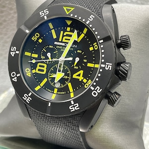 New Momo Design Black Chronograph Sport Dive Master Watch | Men's Watch ...