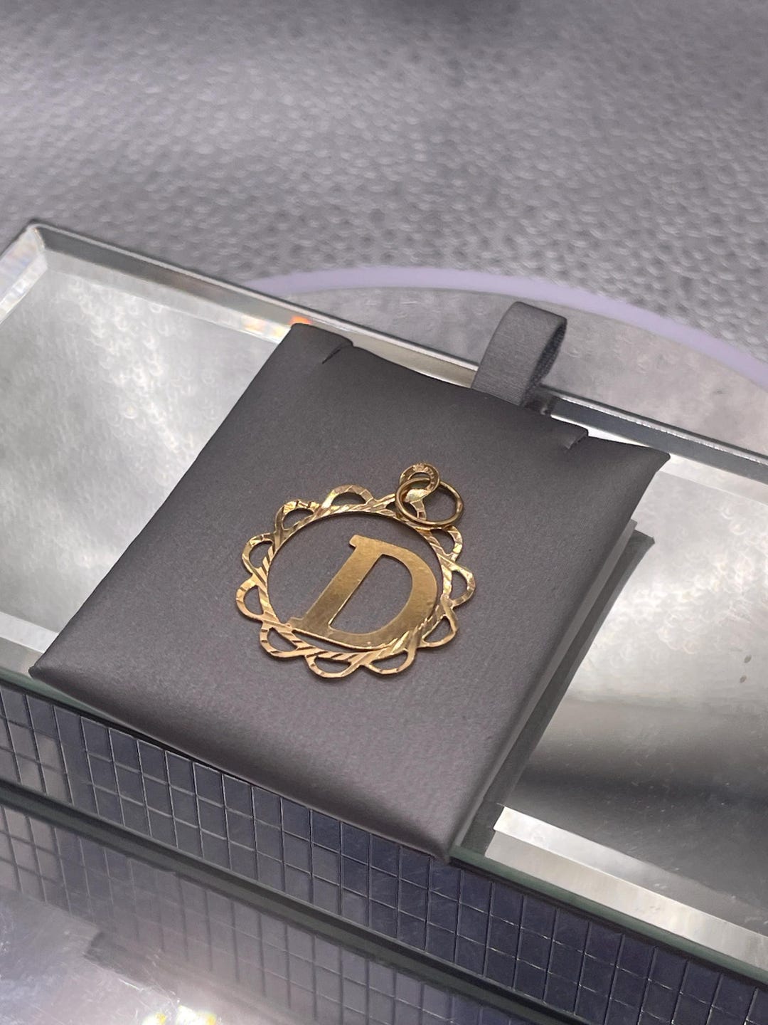 Ladies 18 Karat Solid Yellow Gold Initial “D” Pendant | Initial Jewelry ...