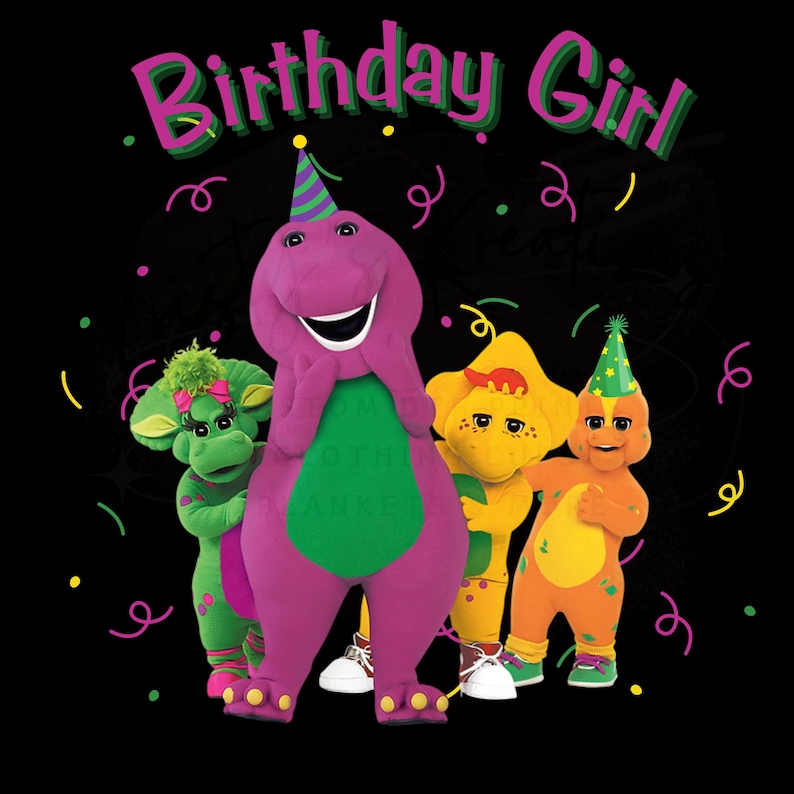 Barney Birthday PNG, Shirt Design (digital Download) - Etsy