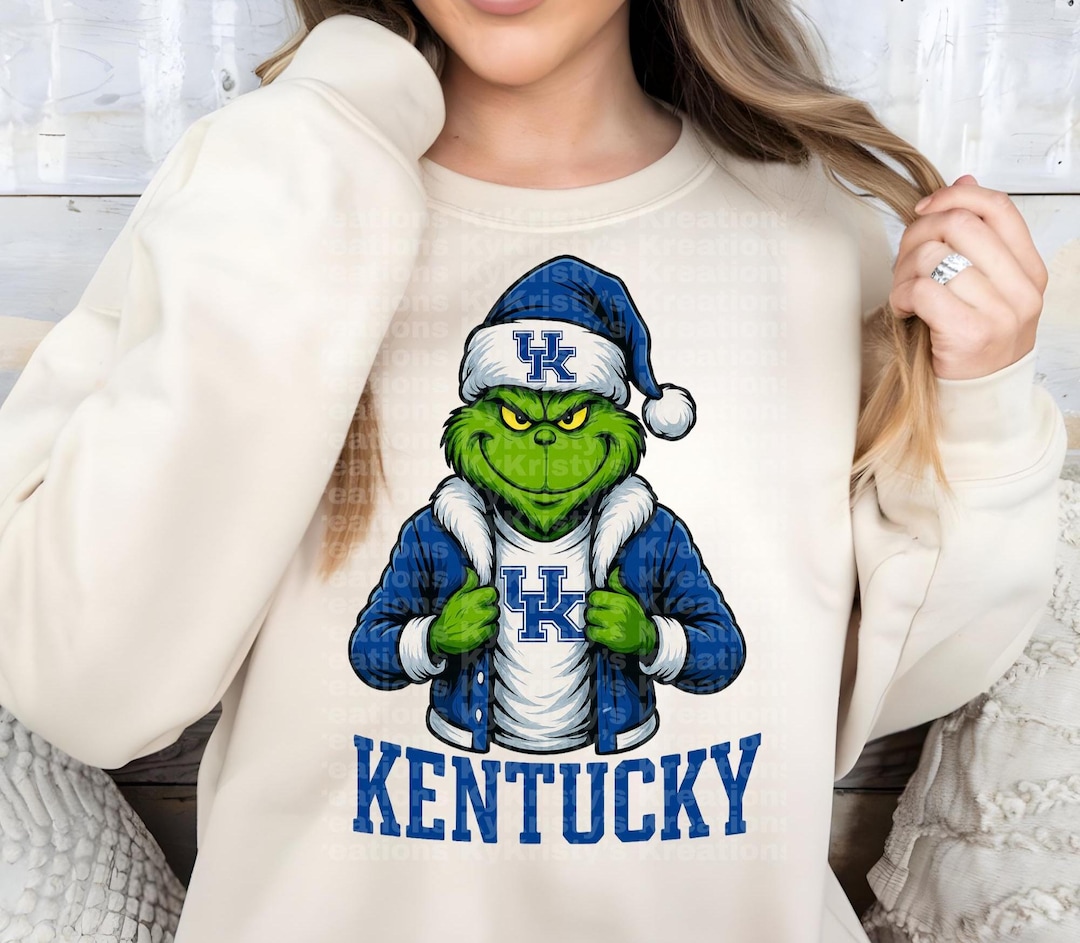 Kentucky Grinch Santa PNG - Etsy