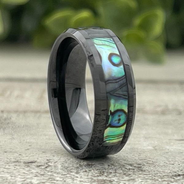 Abalone Wedding Ring - Etsy