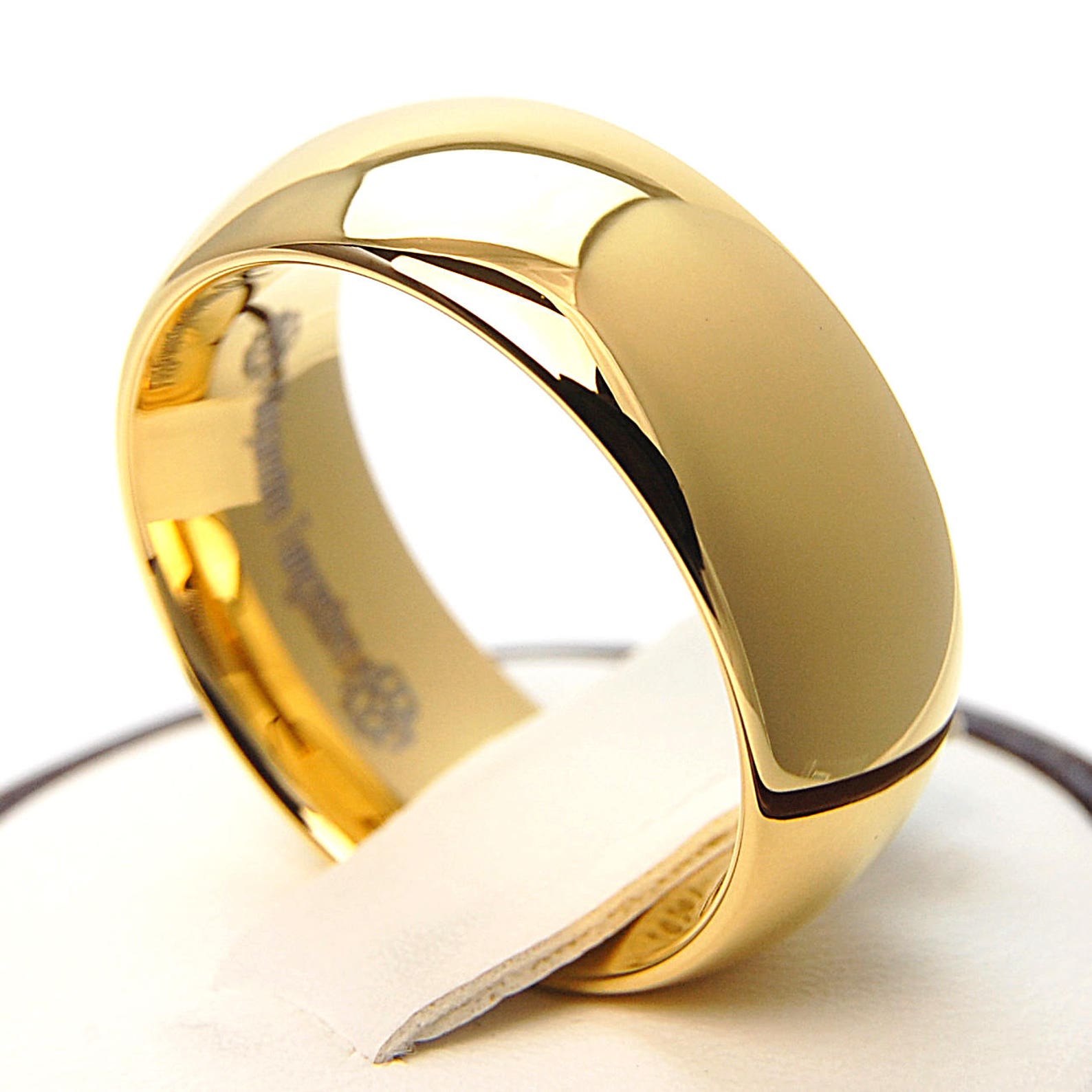 Gold Tungsten Ring Men Women Classic Wedding Band High - Etsy