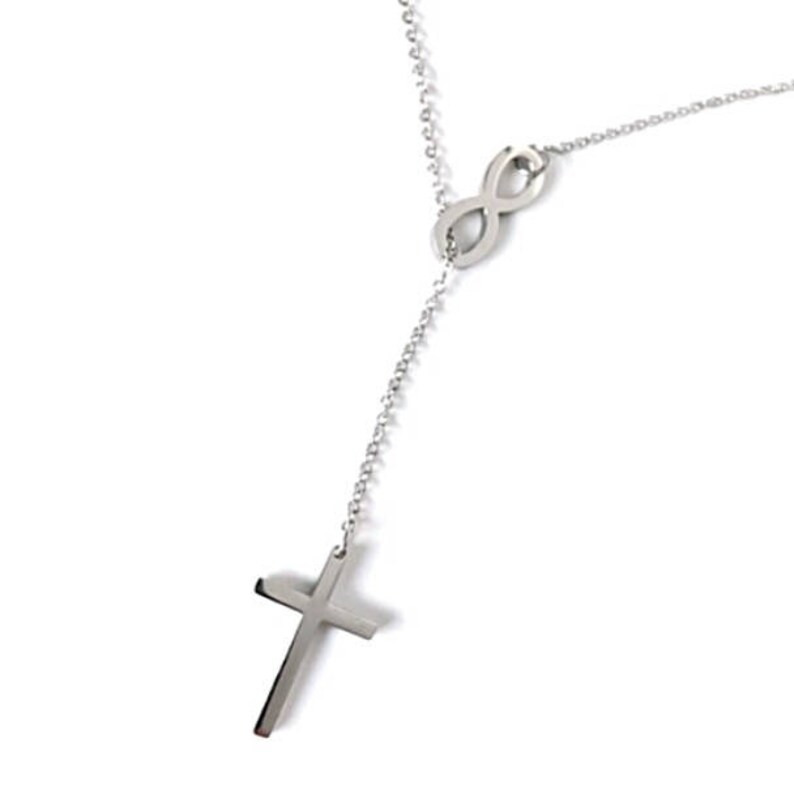 Infinity Cross Necklace Stainless Steel Beautiful Fashion - Etsy