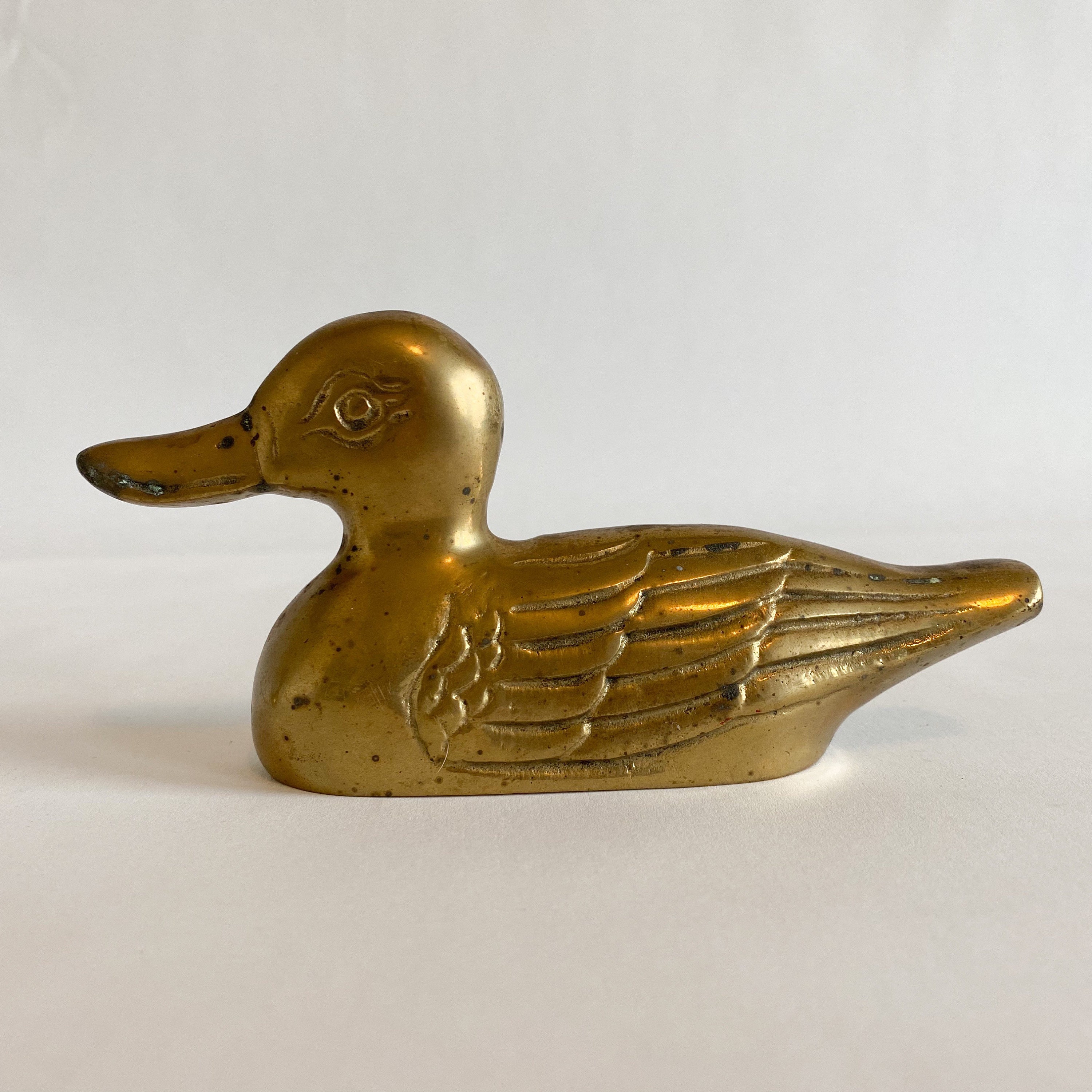 Vintage pair brass ducks | Etsy