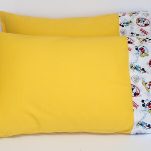 Mickey and Minnie Mouse Yellow Pillowcases Standard Size - Etsy