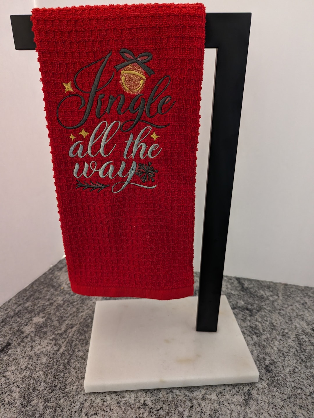 Jingle Bells Towel Kitchen Holiday Towel Bathroom Holiday Towel - Etsy