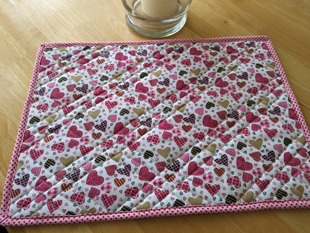 Tossed Hearts Placemat | Valentines Day Placemat | Valentines Day Decor ...