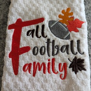 Fall, Football, Family | Kitchen Hand Towel | Sports Towel - Etsy