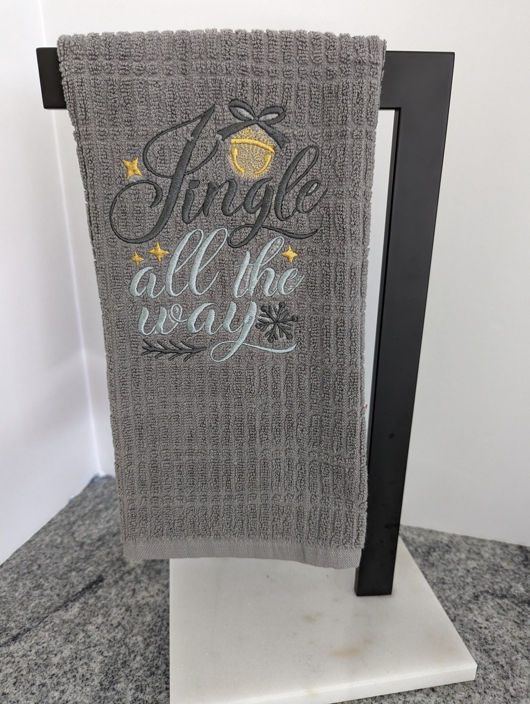Jingle Bells Towel Kitchen Holiday Towel Bathroom Holiday Towel - Etsy