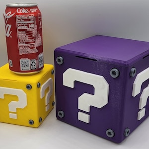 Super Mario Bros Coin Bank Storage Box Question Block | Video Game Room ...