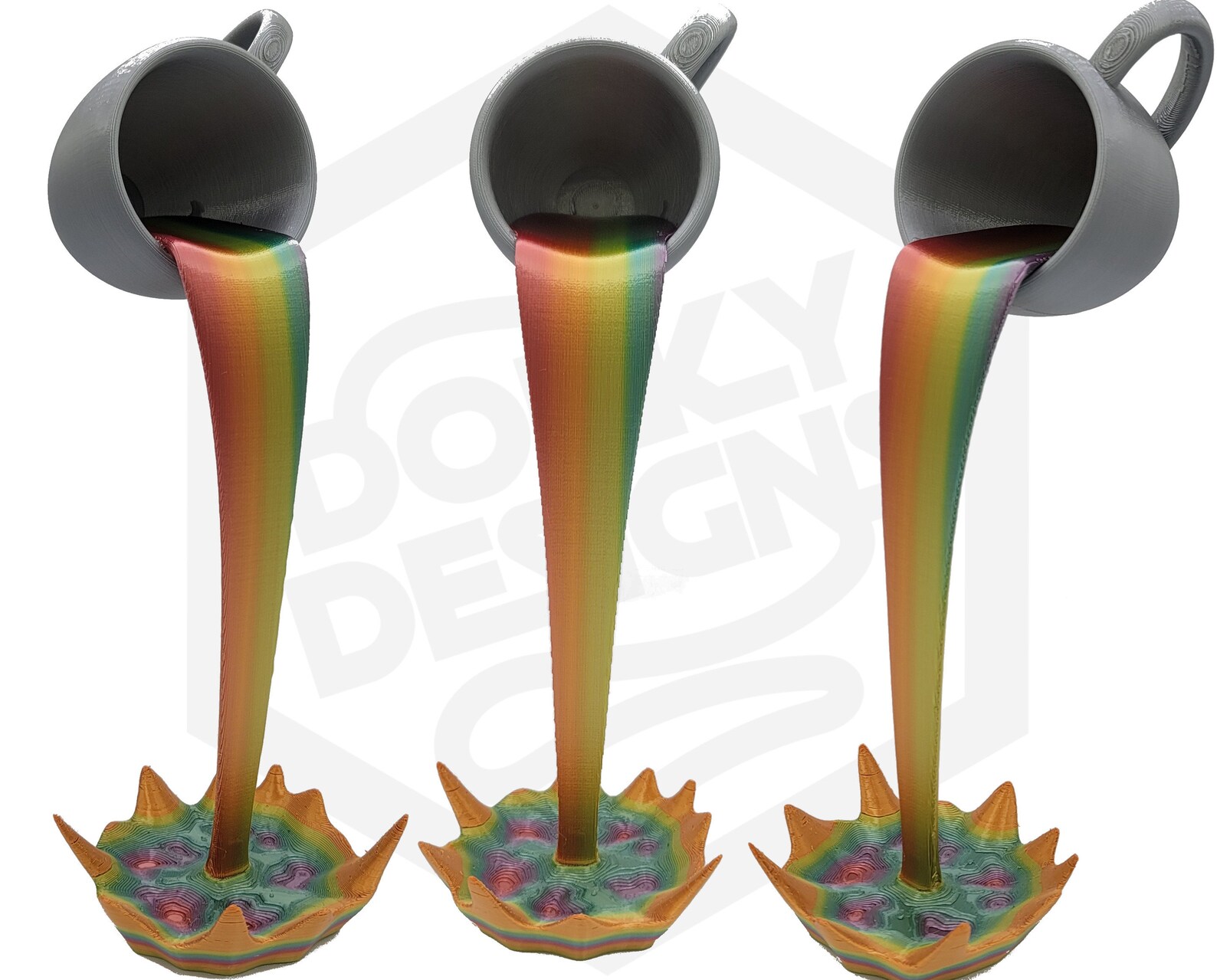 PRIDE MONTH SPECIAL Rainbow Floating Spilling Coffee Cup | Etsy