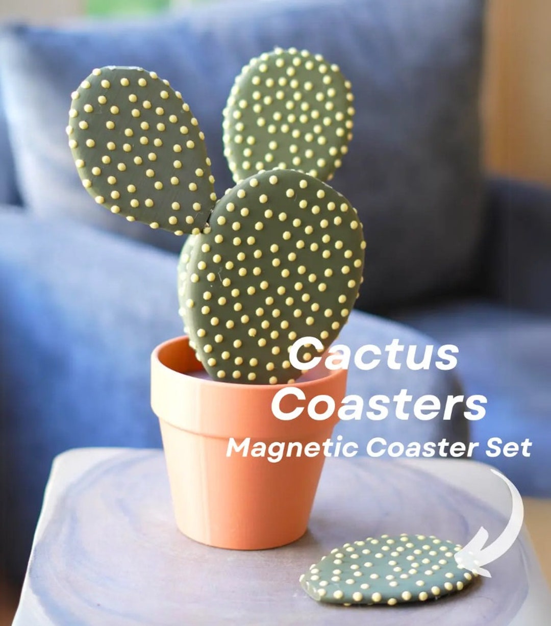 Coaster Cactus 3D Printed Plant | Each Leaf is A Coaster Fake ...