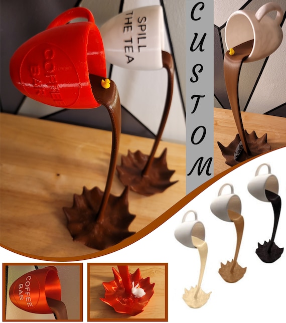 CUSTOM Floating Spilling Coffee Cup - Etsy