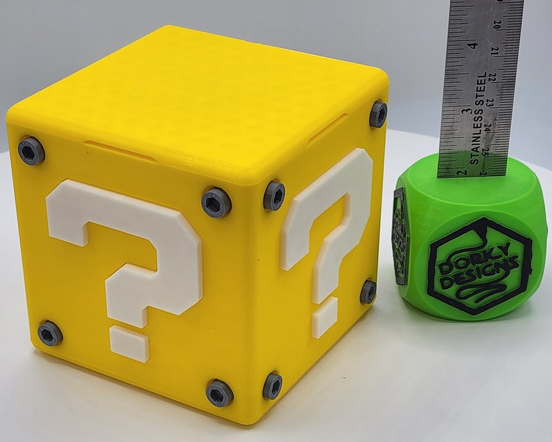 Super Mario Bros Coin Bank Storage Box Question Block | Video Game Room ...