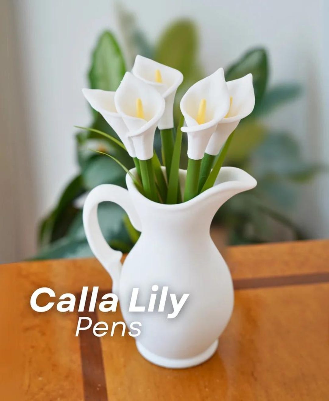 Calla Lily Pens | Flower Stem Pen Leaf Bookmarks Pitcher Vase Forgecore ...